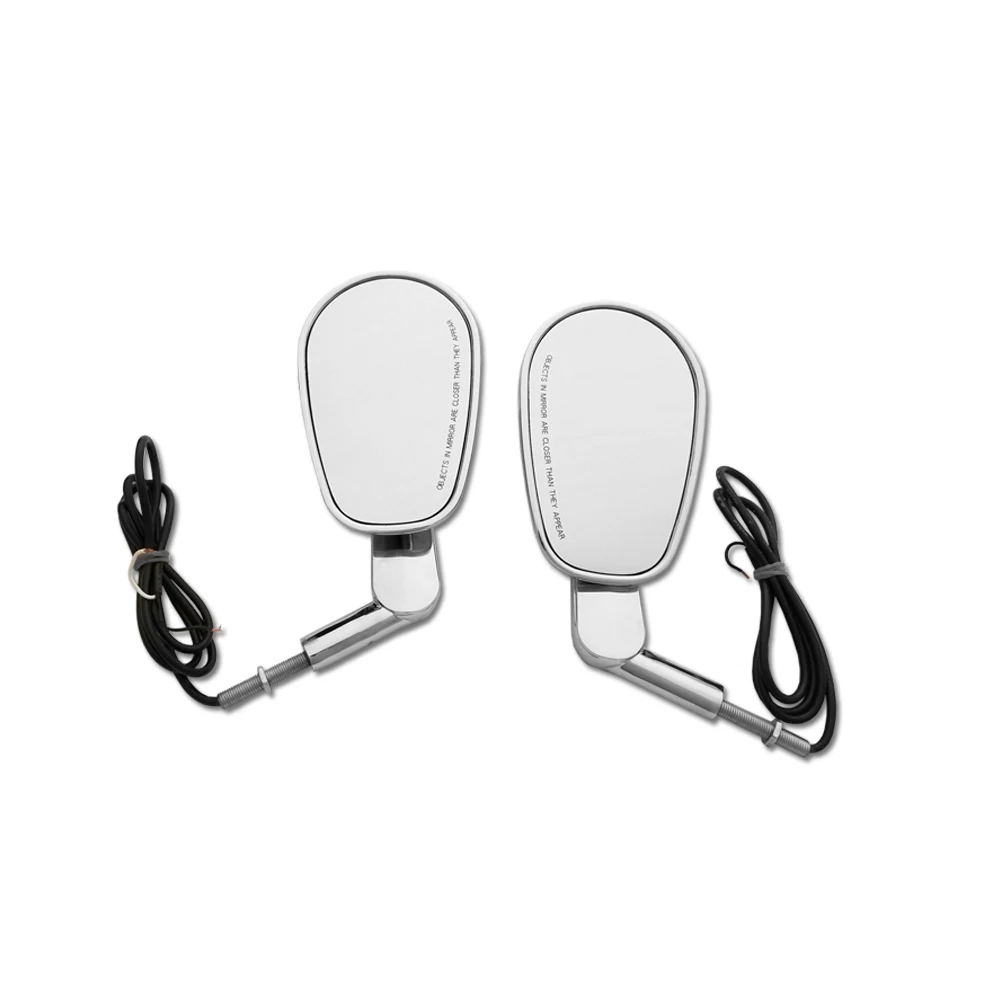 Motorcycle Mirrors Led Front Turn Signals Zinc Alloy Rearview For ...