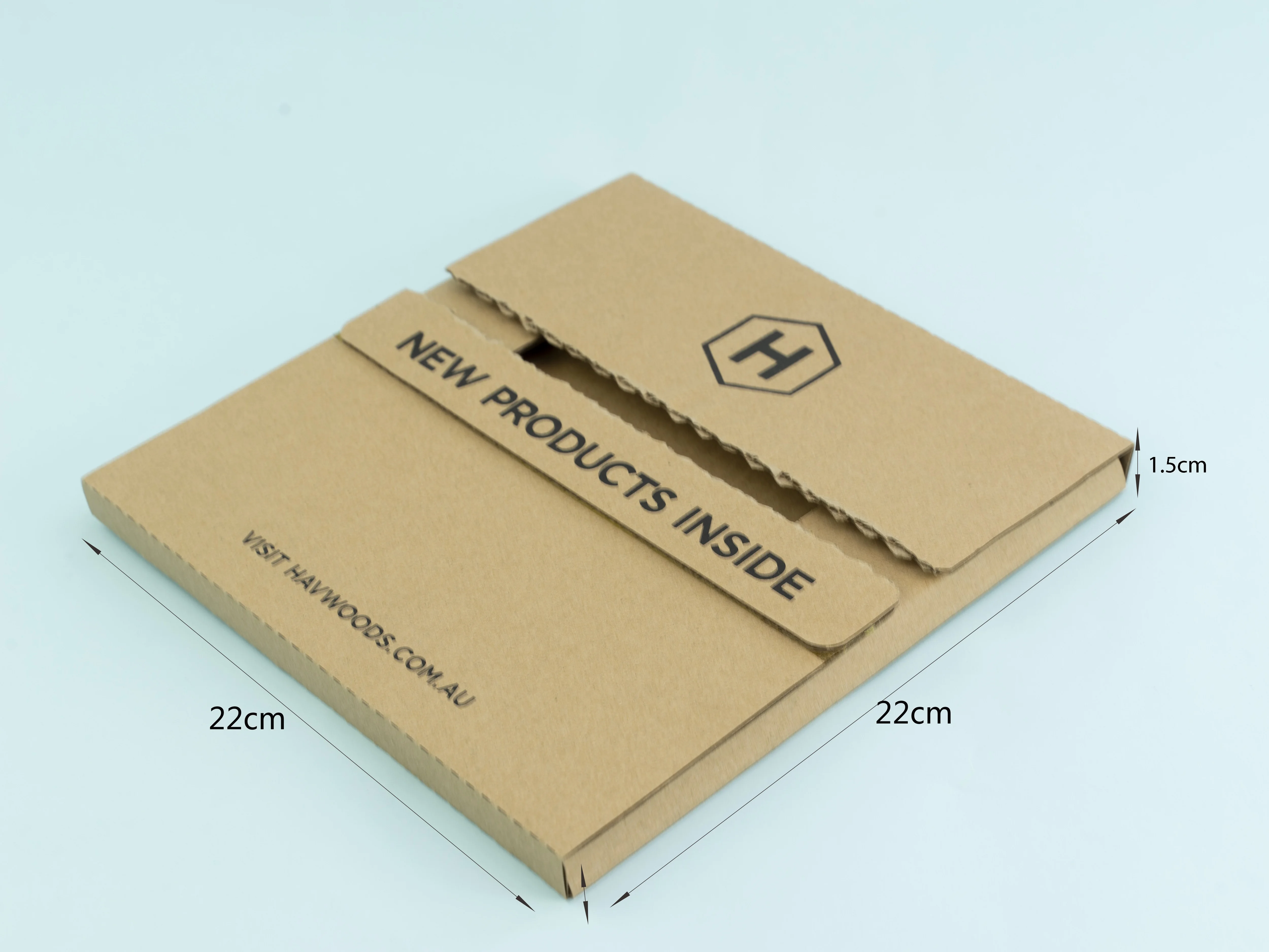 Custom Recycled 3-ply Corrugated Zipper Open Design Kraft Paper Carton ...