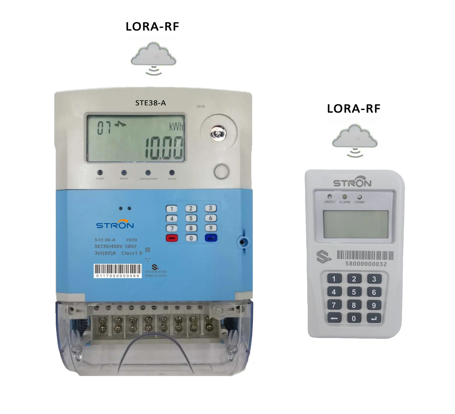 Stron Prepaid Split Keypad Single Phase Two Wire LORA-RF Module Smart Electricity/Energy Meter ...