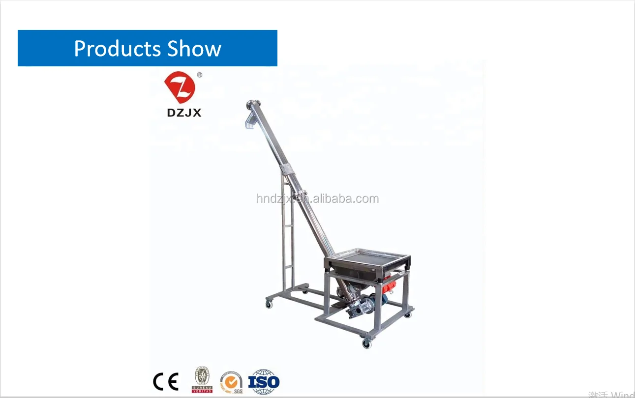DZJX Flexible Shaftless Screw Auger Conveyor for Powder Granule for Food