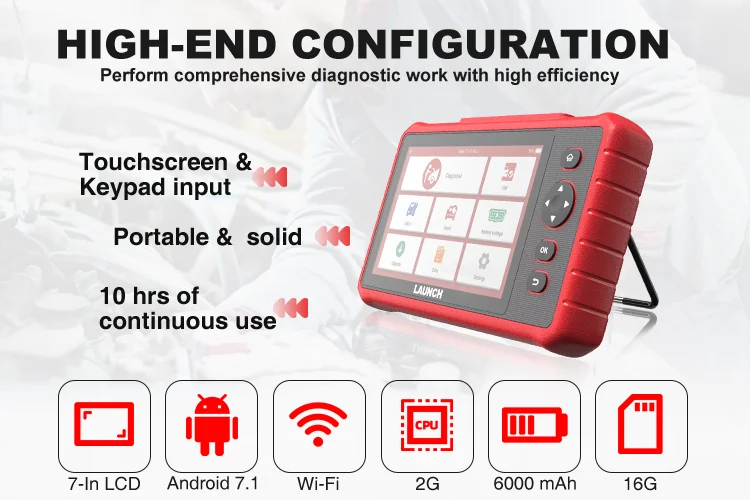 Professional Launch Crp909 Creader Obd2 Scanner X431 909c Pro Crp 909x ...