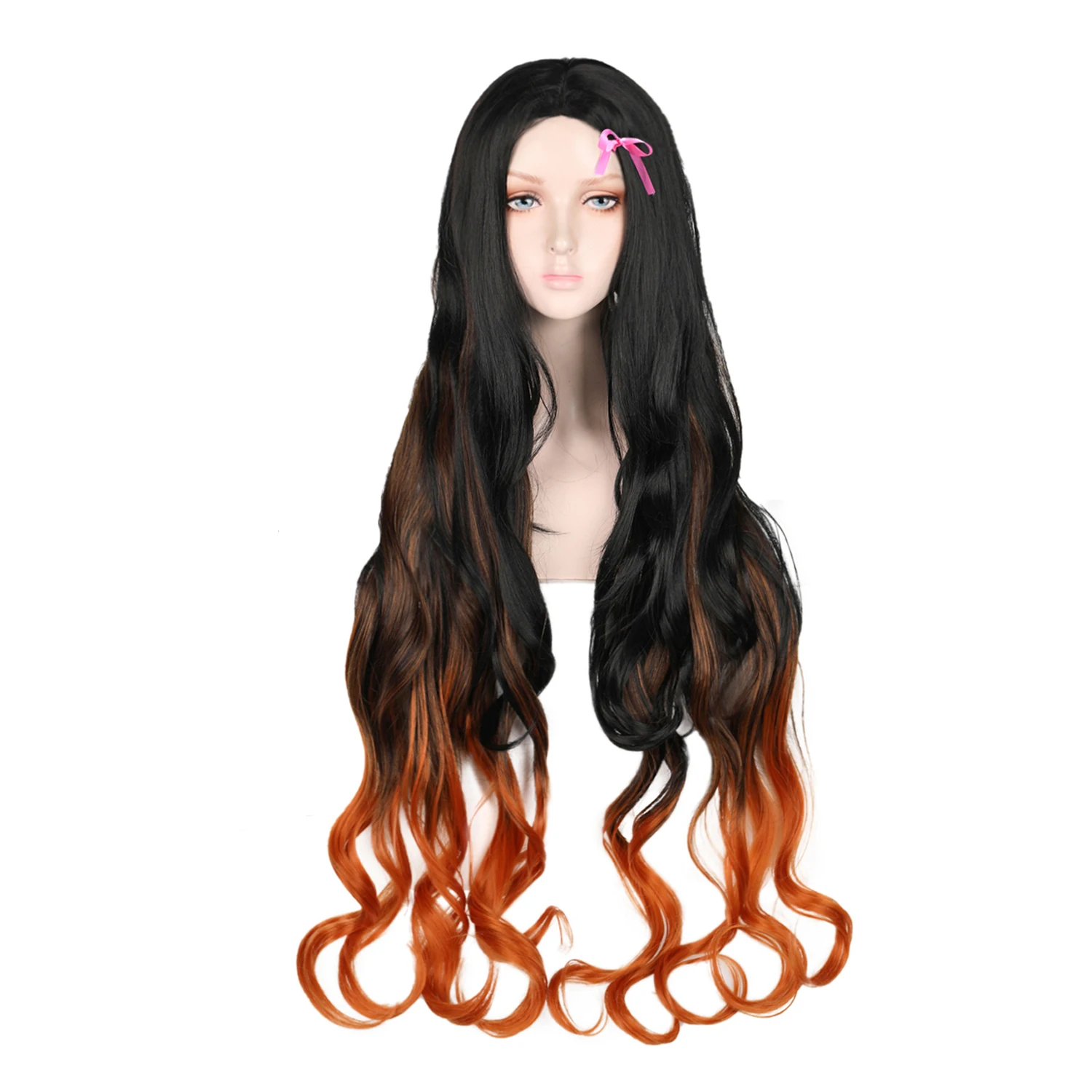 Kamado Nezuko Wig Demon Slayer: Kimetsu No Yaiba Nezuko Cosplay 95cm ...