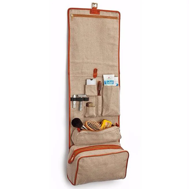 Personalized Leather Roll Up Toiletry Bag Hanging Leather Dopp Kit ...