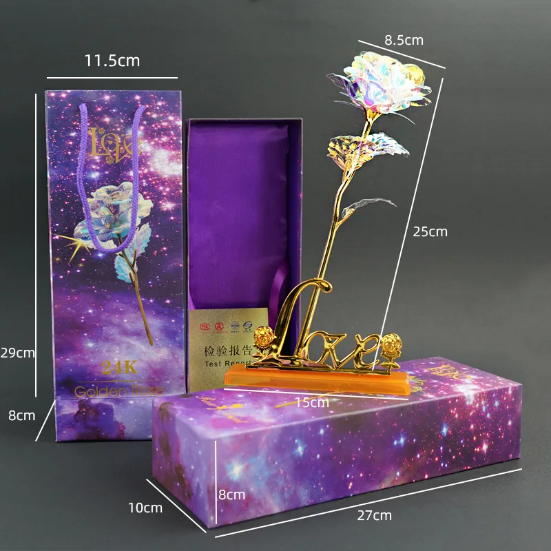 Galaxy Rose 24k with LED Light - Perfect Valentine's Gift