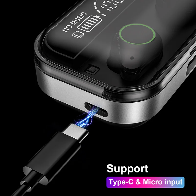 Airoha 5.0 Bluetooth Tws Truely Earbuds Battery Capacity 4000mah Led ...