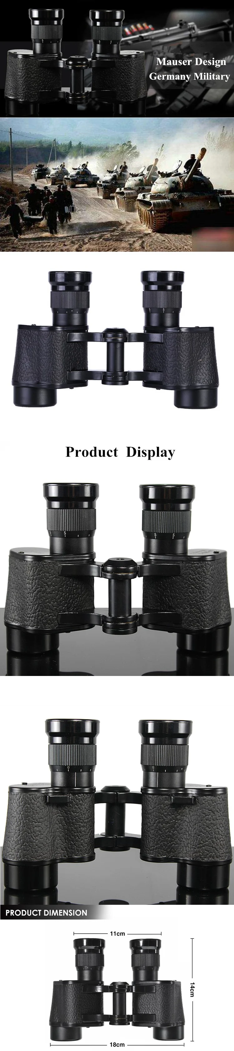 Original Germany Military Binoculars 6x24 Full-metal Telescope Hd High ...