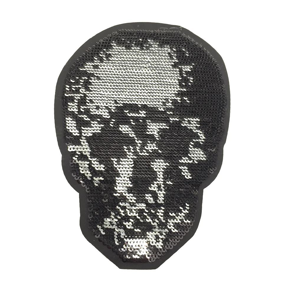 Death Head Sugar Skull Embroidery Sequin Patches - Buy Embroidery ...