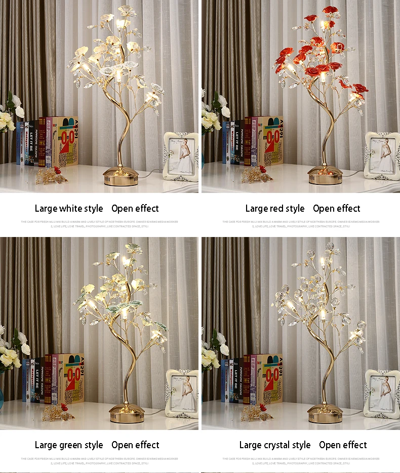 6 Lights Traditional Flower Table Lamp Creative Personality Designer ...