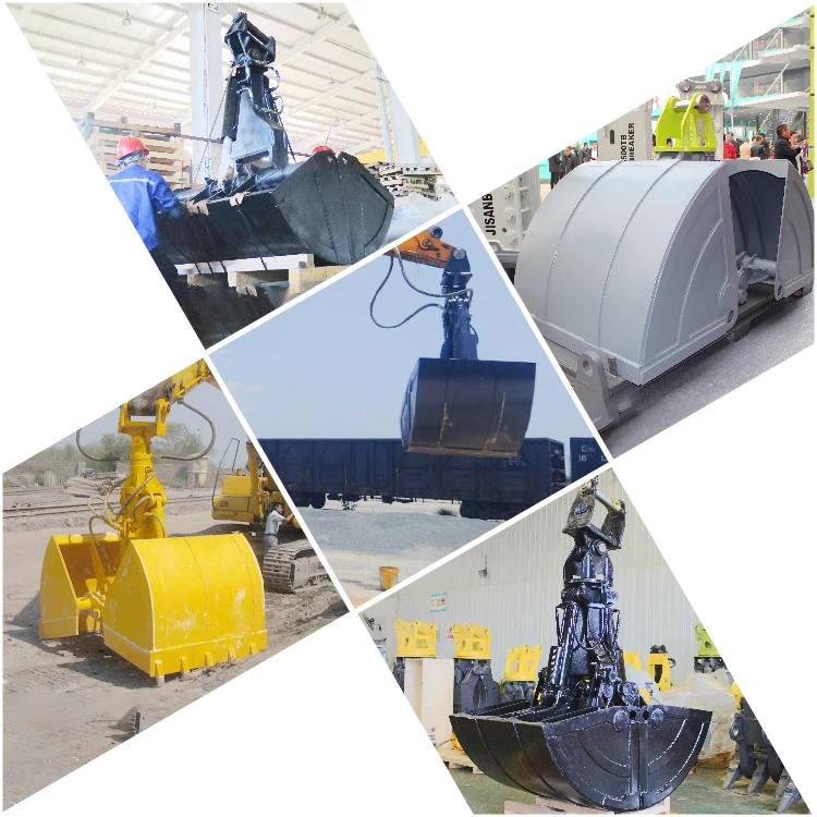 Excavator Mounted Underwater Bulk Cargo Hydraulic Clamshell Grab Bucket ...