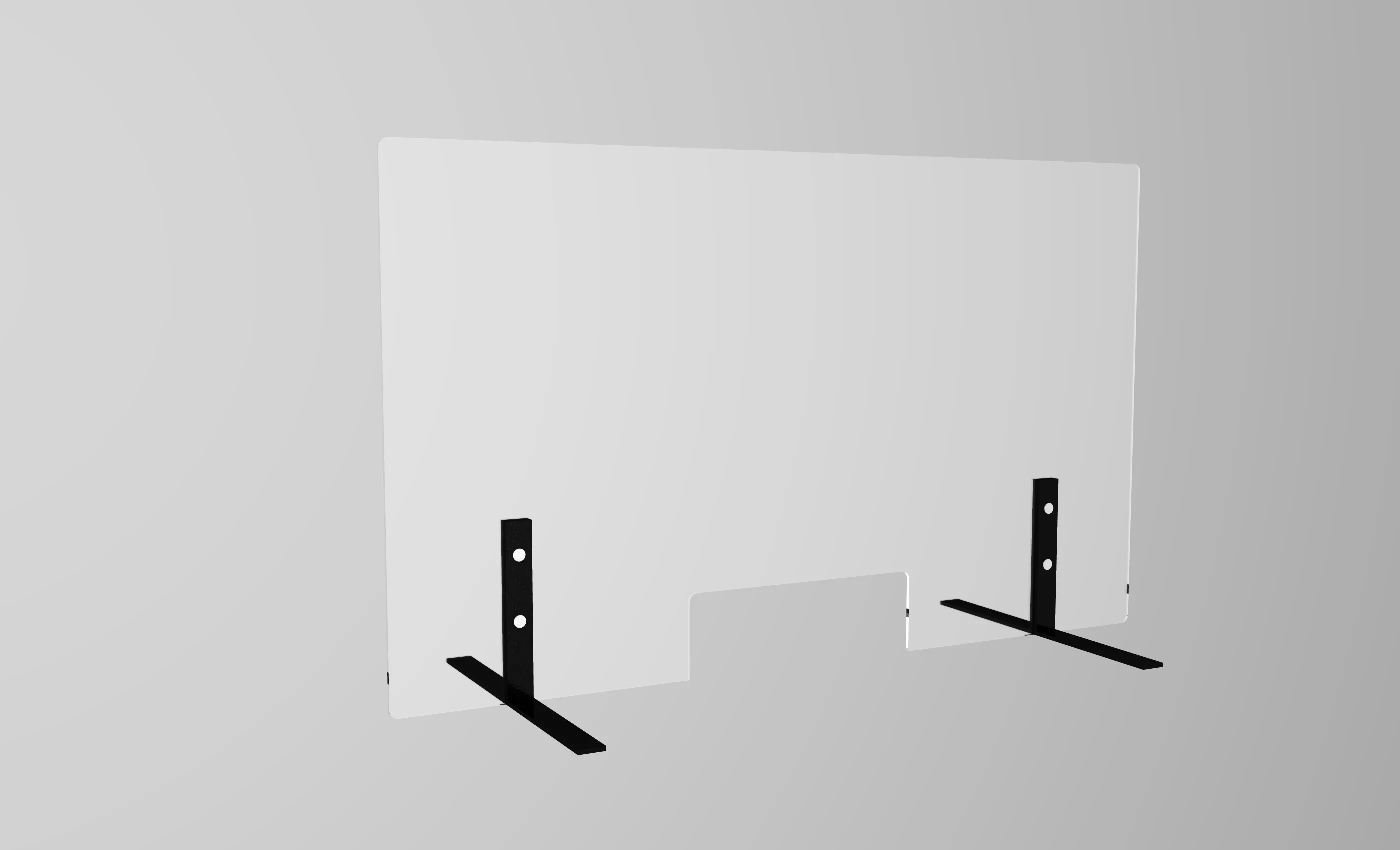 Free Standing Clear And Transparent Plexiglass Panel Partition Wall On ...