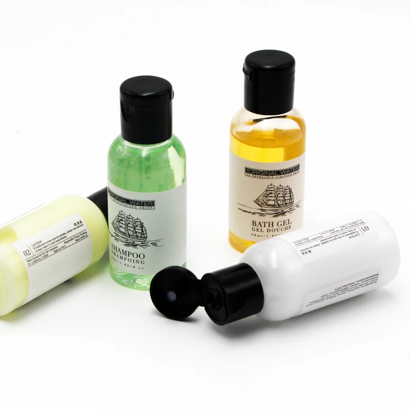 Hotel Bathroom Toiletries Set - Mini Shampoos & Gels