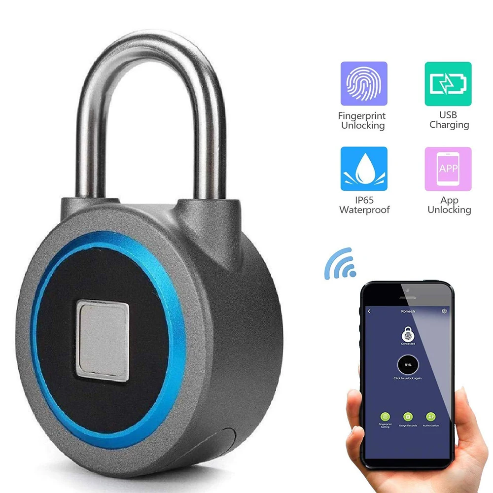 Smart Electronic Keyless Gym Fingerprint Locker Lock Alarm