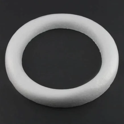White Foam Craft Styrofoam Polystyrene Wreath Ring For Diy Crafts And ...