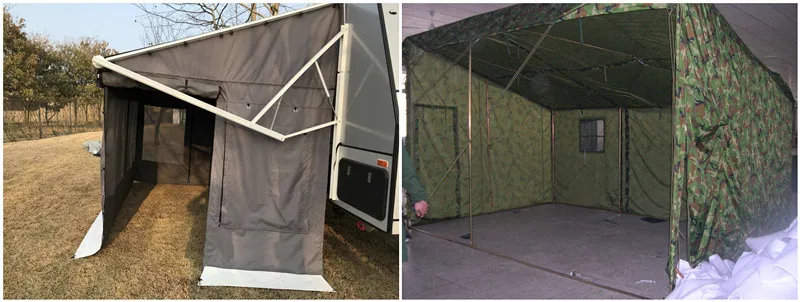 5mm Frp Tent Pole 2 Sets 4 Sections Fiberglass Thread Joints Folding ...