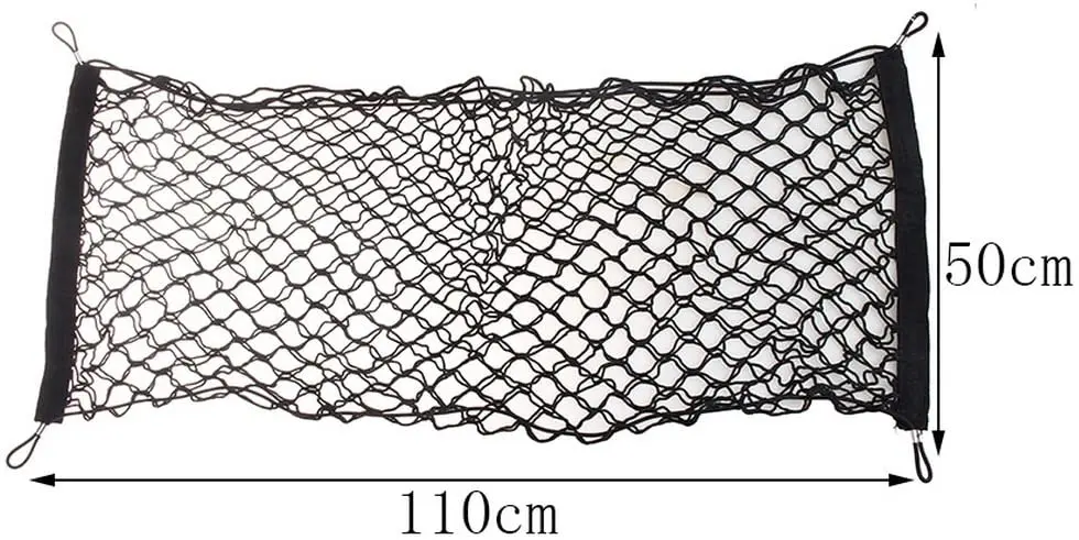 4 Hooks Heavy Duty Pickup Truck Cargo Net - Elastic Nylon Mesh