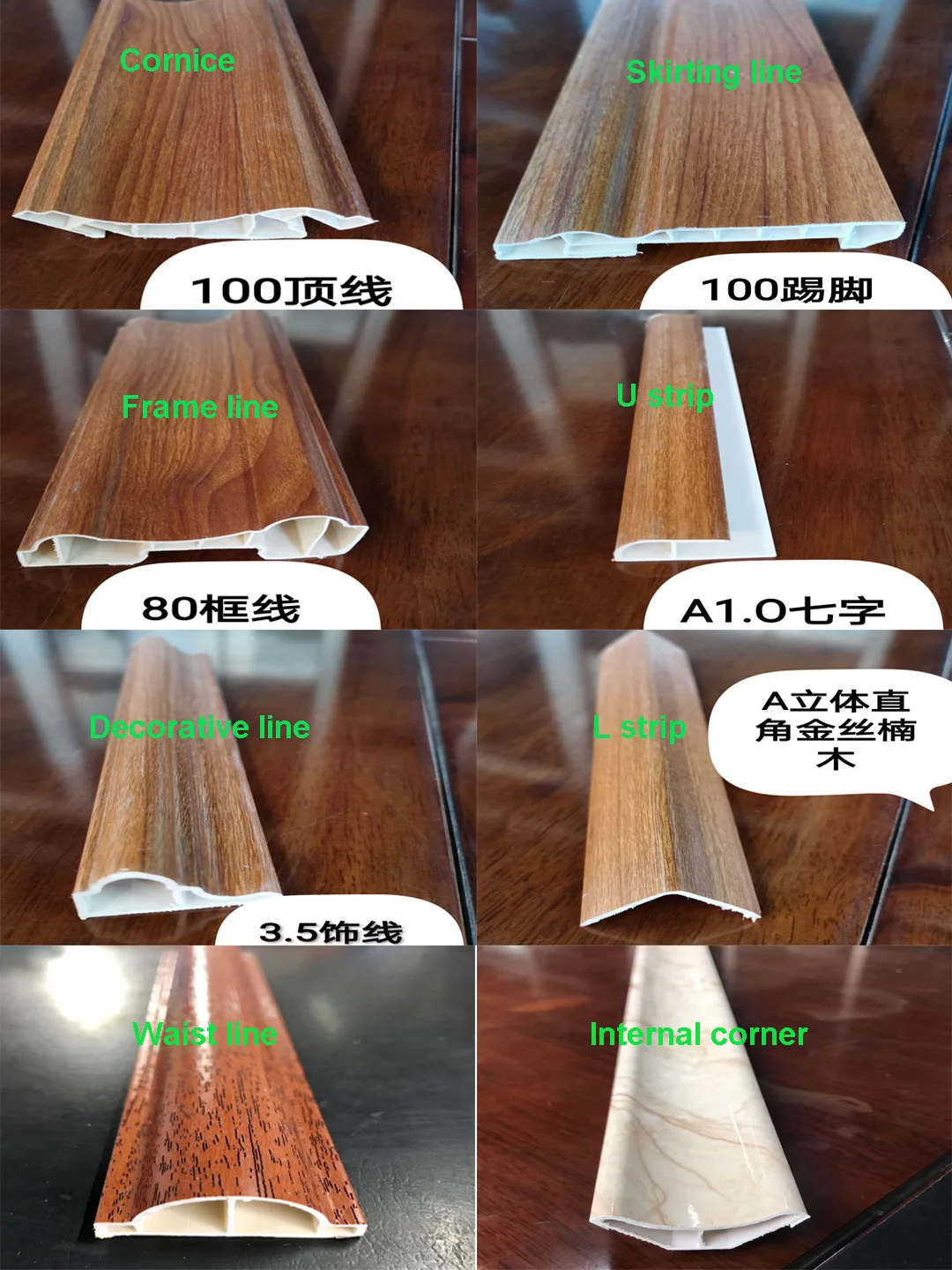 Pvc Skirting Line Profiles For Wall Installation Pvc Jointer - Buy Pvc ...