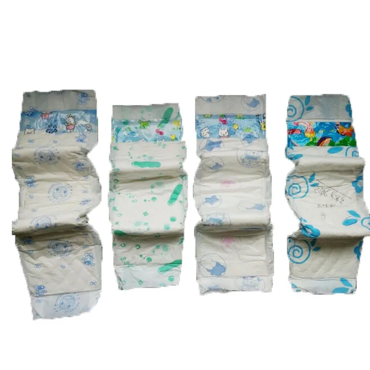 Pe Film Or Cloth-like Magic Tape Or Pp Tape B Grade Stock Baby Diapers ...