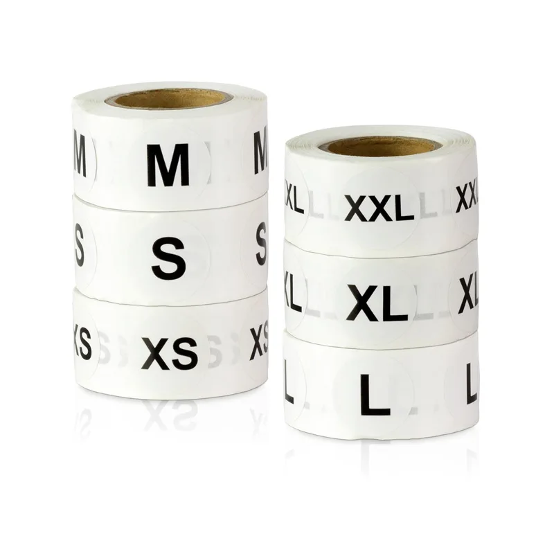 Clothing Size Labels & Size Dot Stickers - Waterproof & Customizable