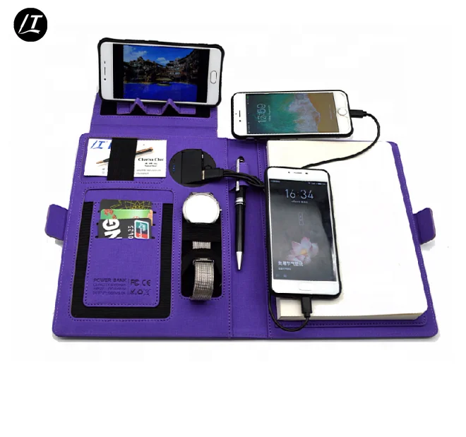 Wireless Powerbank Agenda Notebook Diary Planner With LED Lamp| Alibaba.com