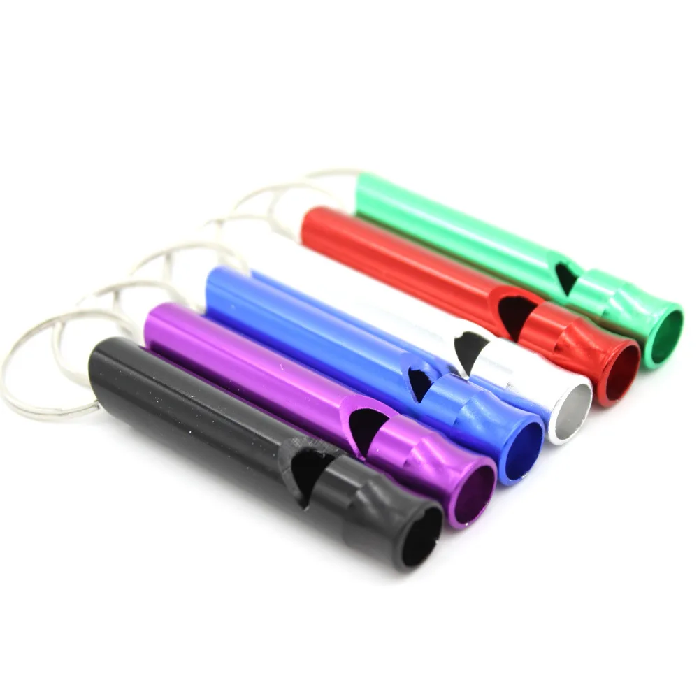 Various Metal Whistle With Keyring /aluminium Whistle Key Chain ...