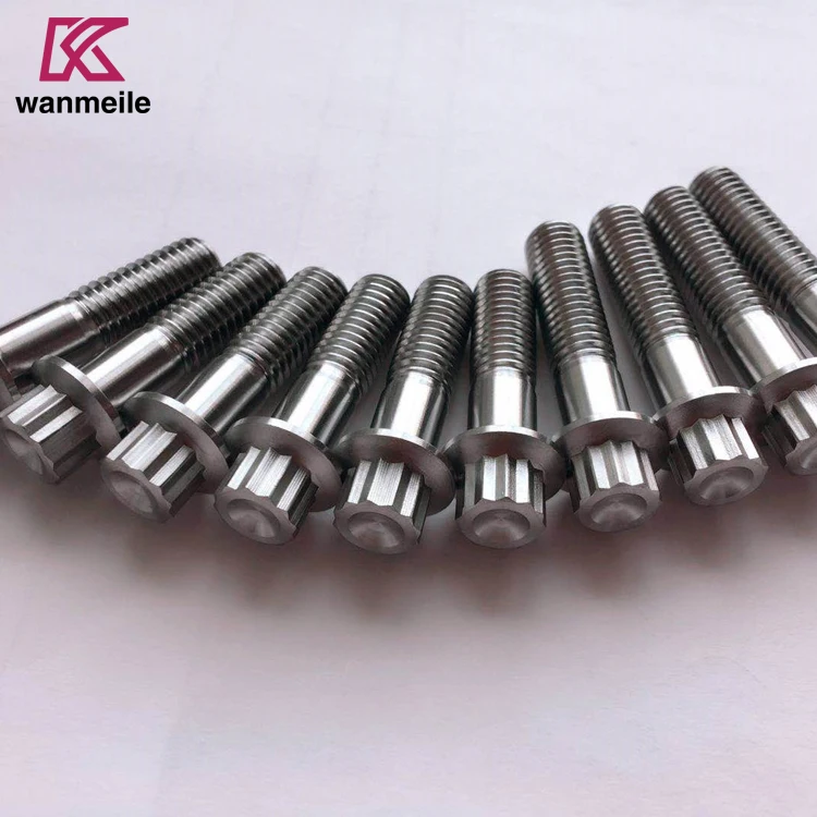 Gr5 M7 M8 Titanium 12pt Bolts And Nuts For Wheel Hub - Buy Ti6al4v M7 ...