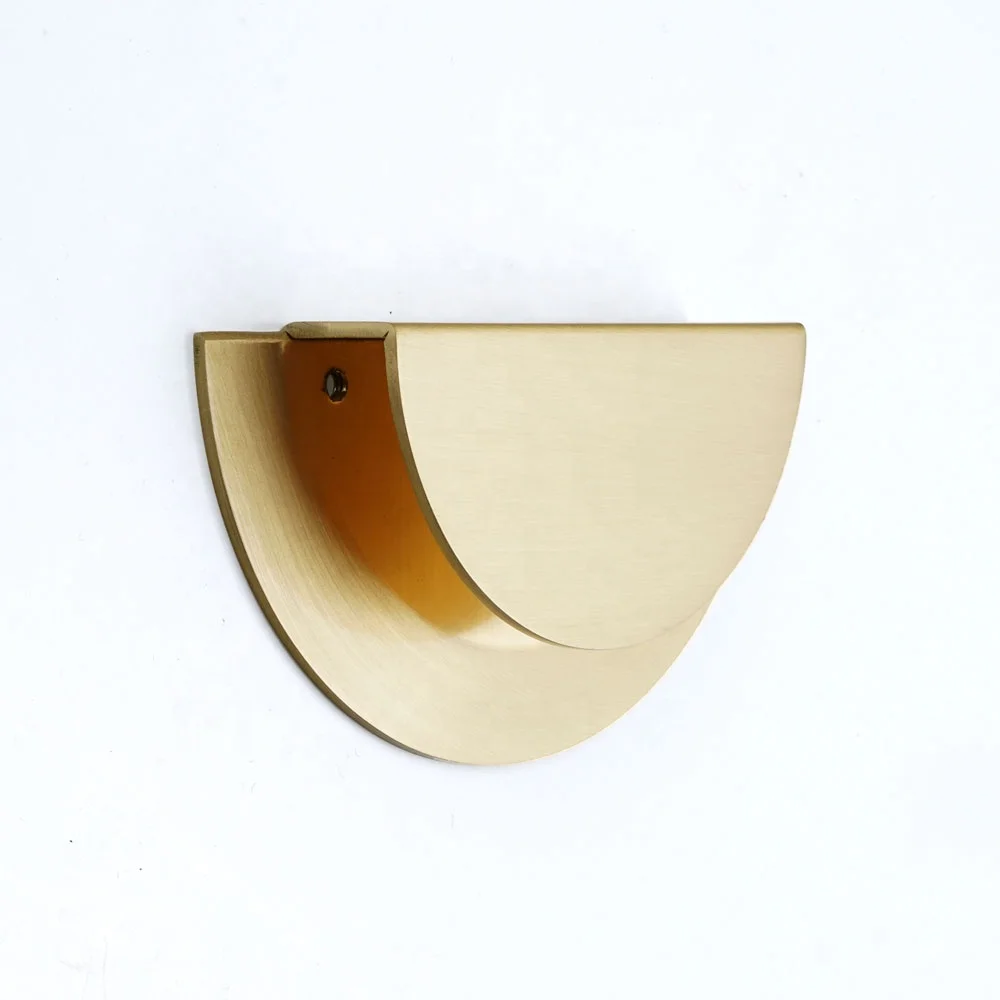 Luxury Brass Half Moon Cabinet Handles - Easy Installation