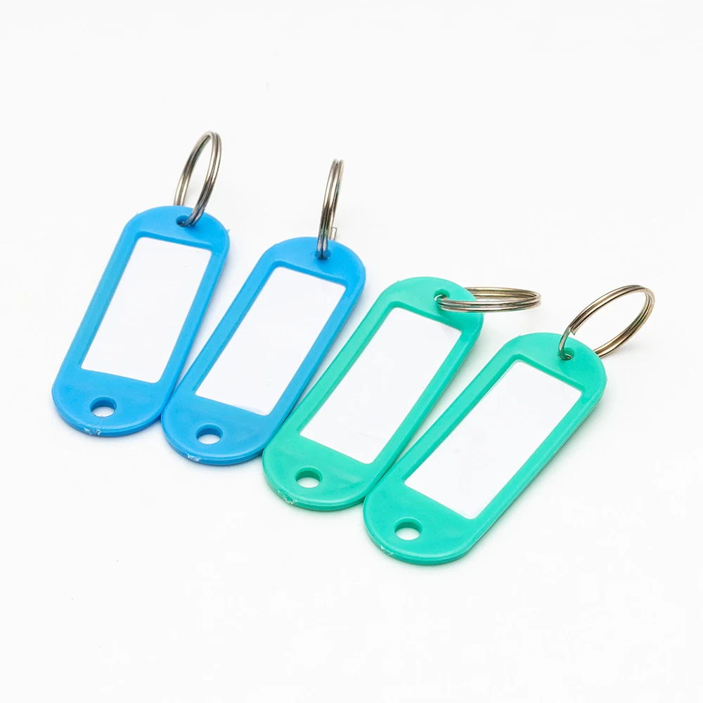 Colorful Plastic Keychain Key Fobs - Luggage ID Tags