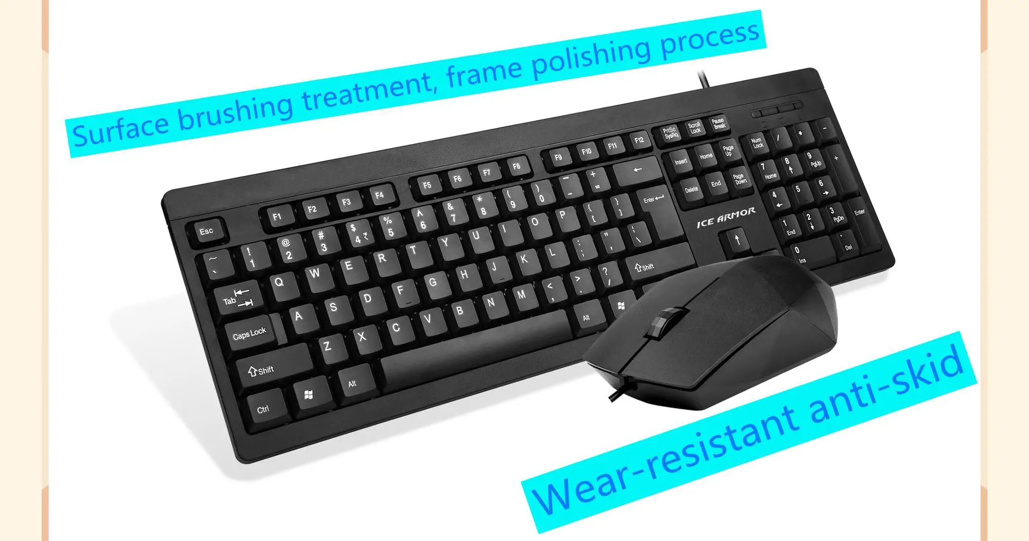 Ice Armor BT200 1200DPI 3D Optical Mouse - Durable & Ergonomic