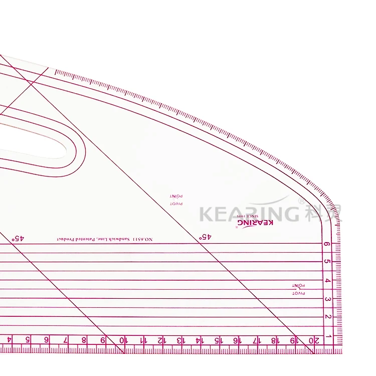 Kearing Pattern Master Ruler - Transparent & Flexible