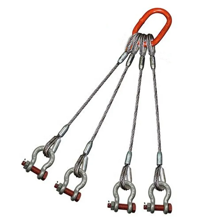Container Lifting Sling - Four Leg Wire Rope Cable Sling