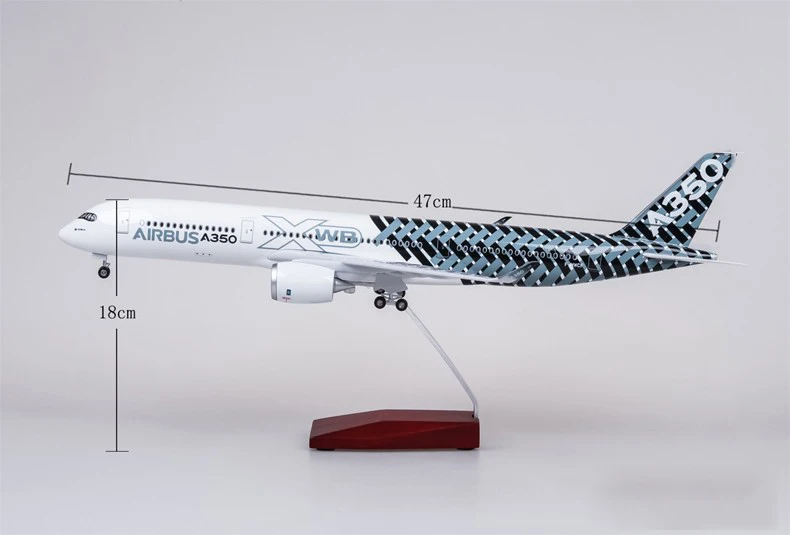 Airbus A350 Prototype Carbon Fiber Aviation 1:142 With Light And Voice ...