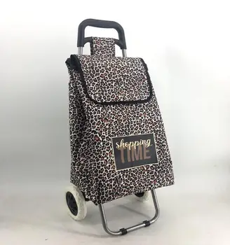 2020 Wholesale Leopard Print Personal Shopping Trolley With Bag - Buy ...