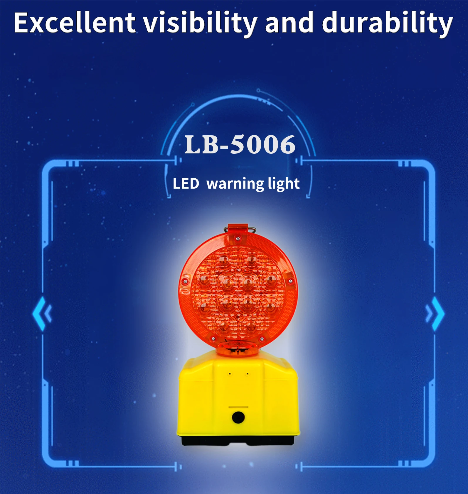 Portable Traffic Warning Barricade Light Construction Led Warning Lamp ...