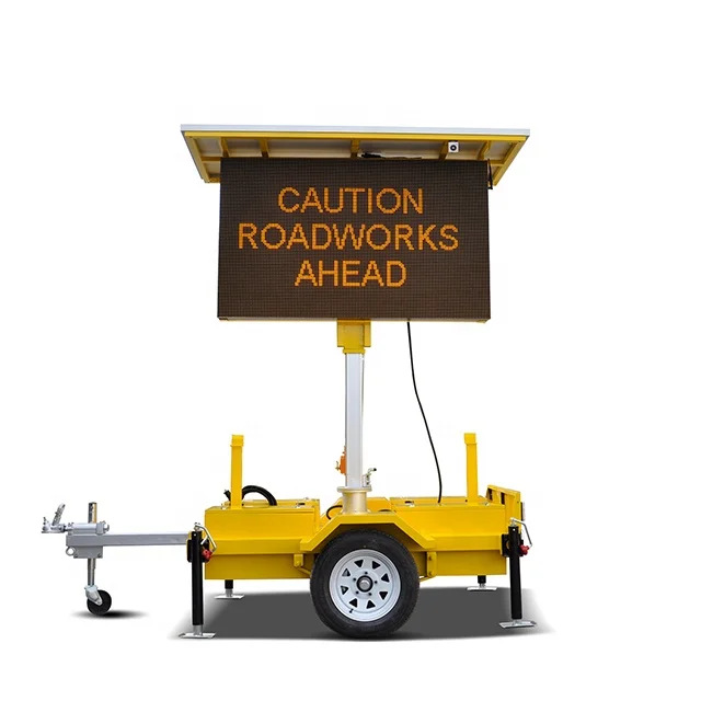 Road Sign Board Trailer VMS - LED Display & Traffic Info