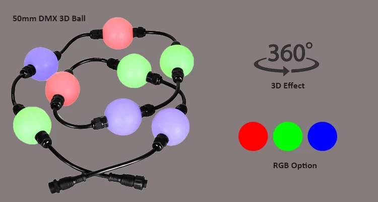 DMX RGB 3D Ball 3D Stage Curtain - LED Lighting Solutions
