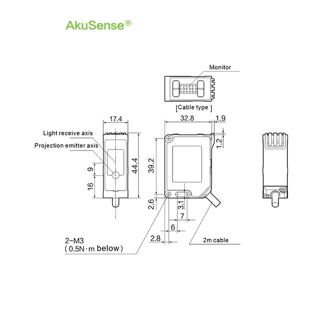 Akusense Lvdt Sensor Displacement Encoder Encoder Encoder Displacement ...