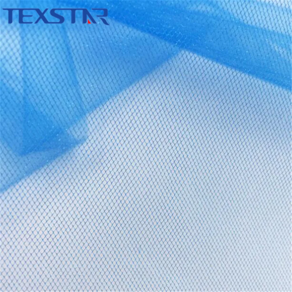 Tela de malla de tul de cristal de poliéster, tul brillante con efecto ...