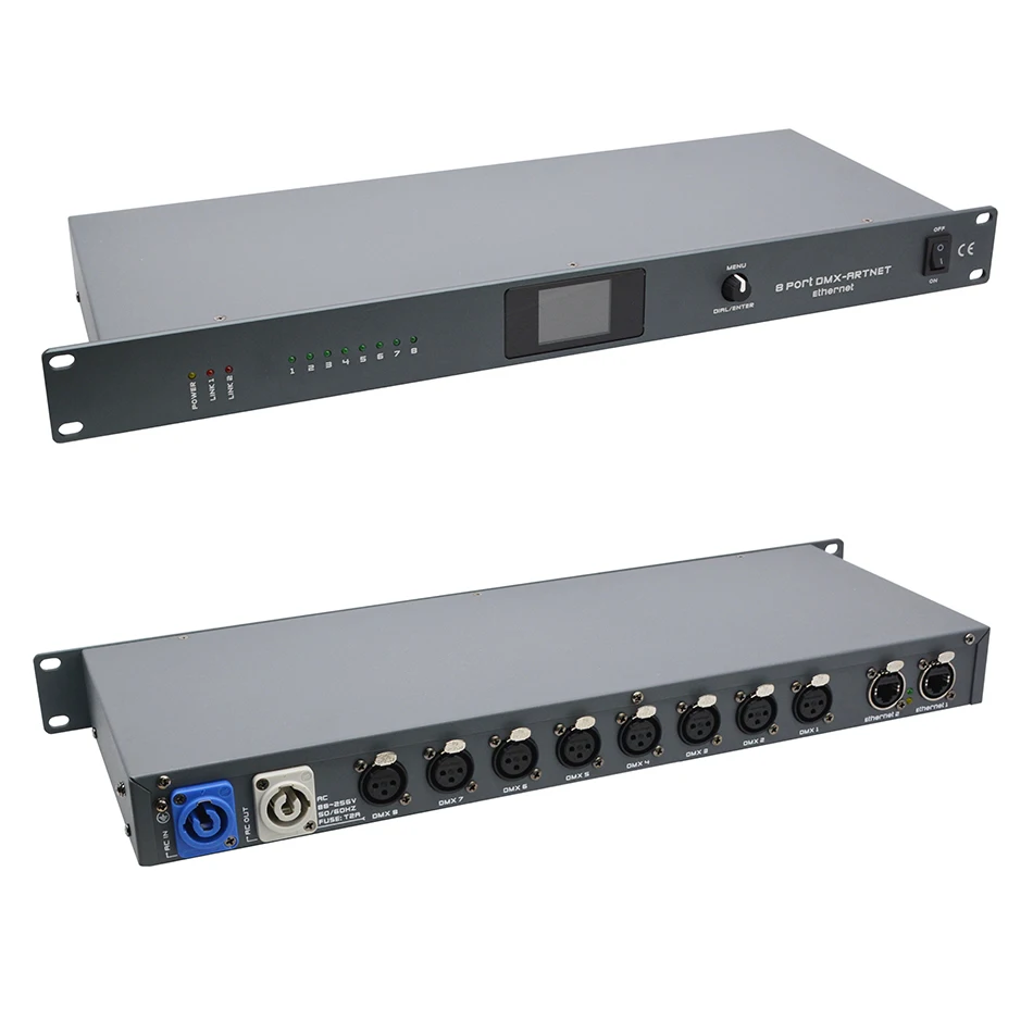 High Quality Artnet DMX Controller RDM DMX Artnet Node 8 Port