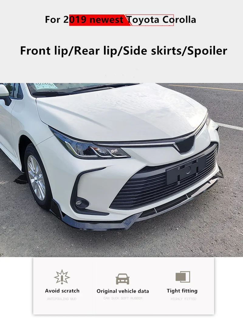 New Arrival Body Parts High Quality Front Bumper Lip For Toyota Corolla ...