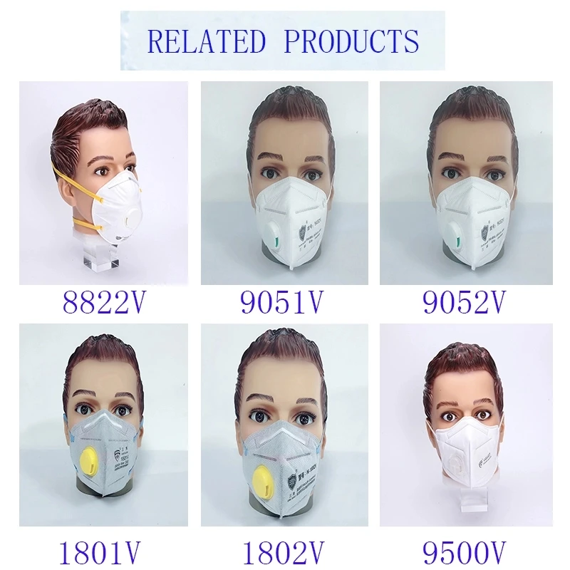 N95 Construction Use Custom Printed Cup Shape Respiratory Mask Reusable ...