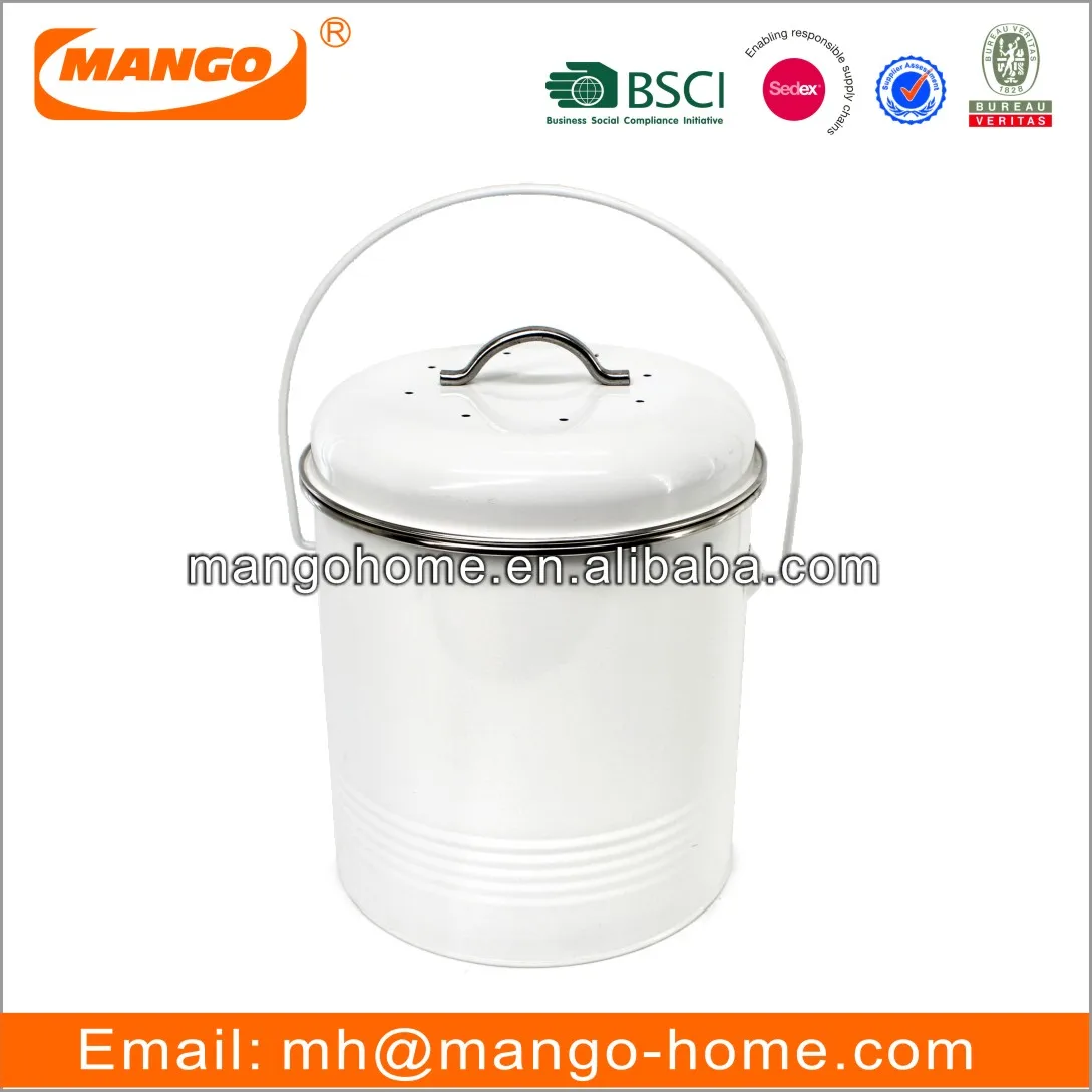 Oem/odm Kitchen Metal Compost Bin With Charcoal Filter Indoor ...