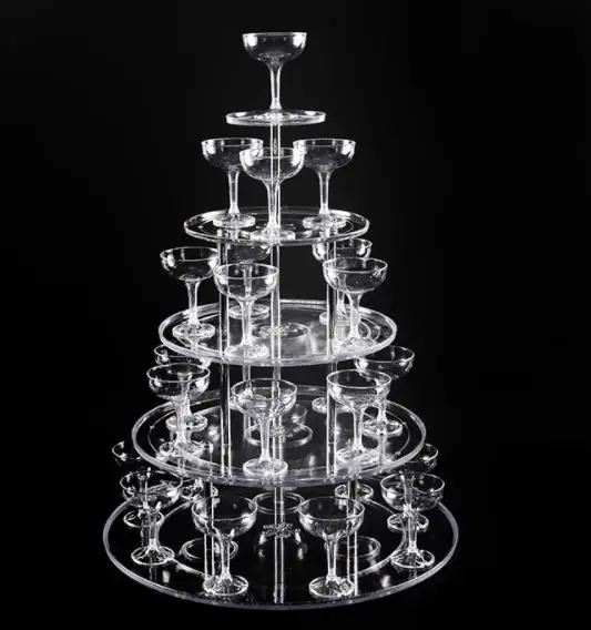 Clear Acrylic Champagne Wine Tower Stand for Wedding & Party Decor ...