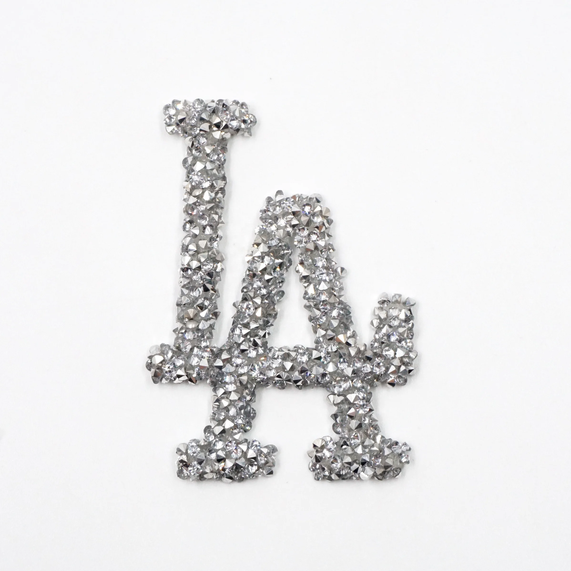 Free Sample Letter 3D Hotfix Motif Rhinestone Iron on Patches