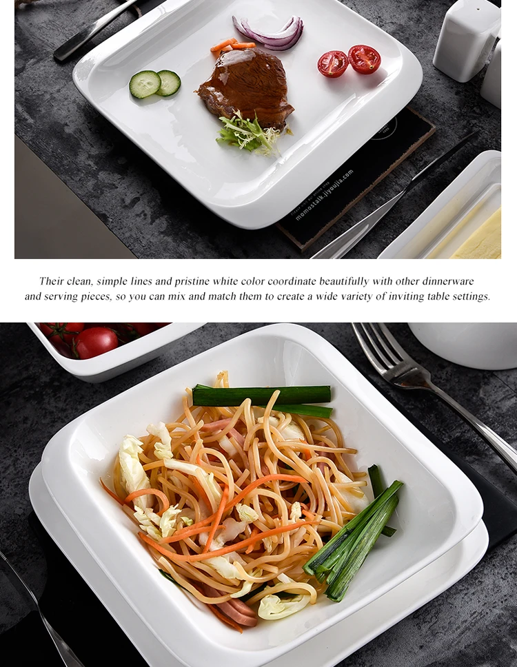 Customized Plate Porcelain Square Dinnerware Set,Dinnerware Sets Luxury ...