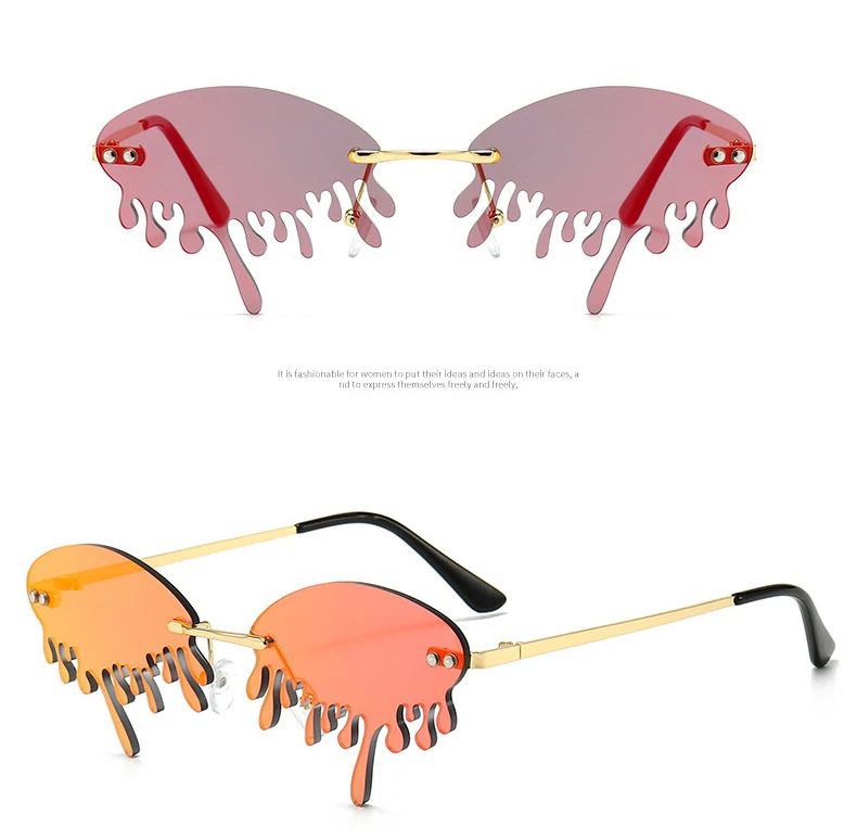 2020 New Funny Party Halloween Men Women Tears Drip Glasses Rimless ...