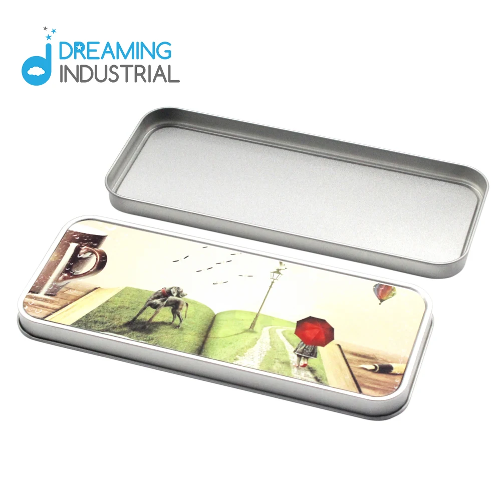 High Quality!! Sublimation Blanks Rectangle Metal Tin Pencil Box Pencil ...