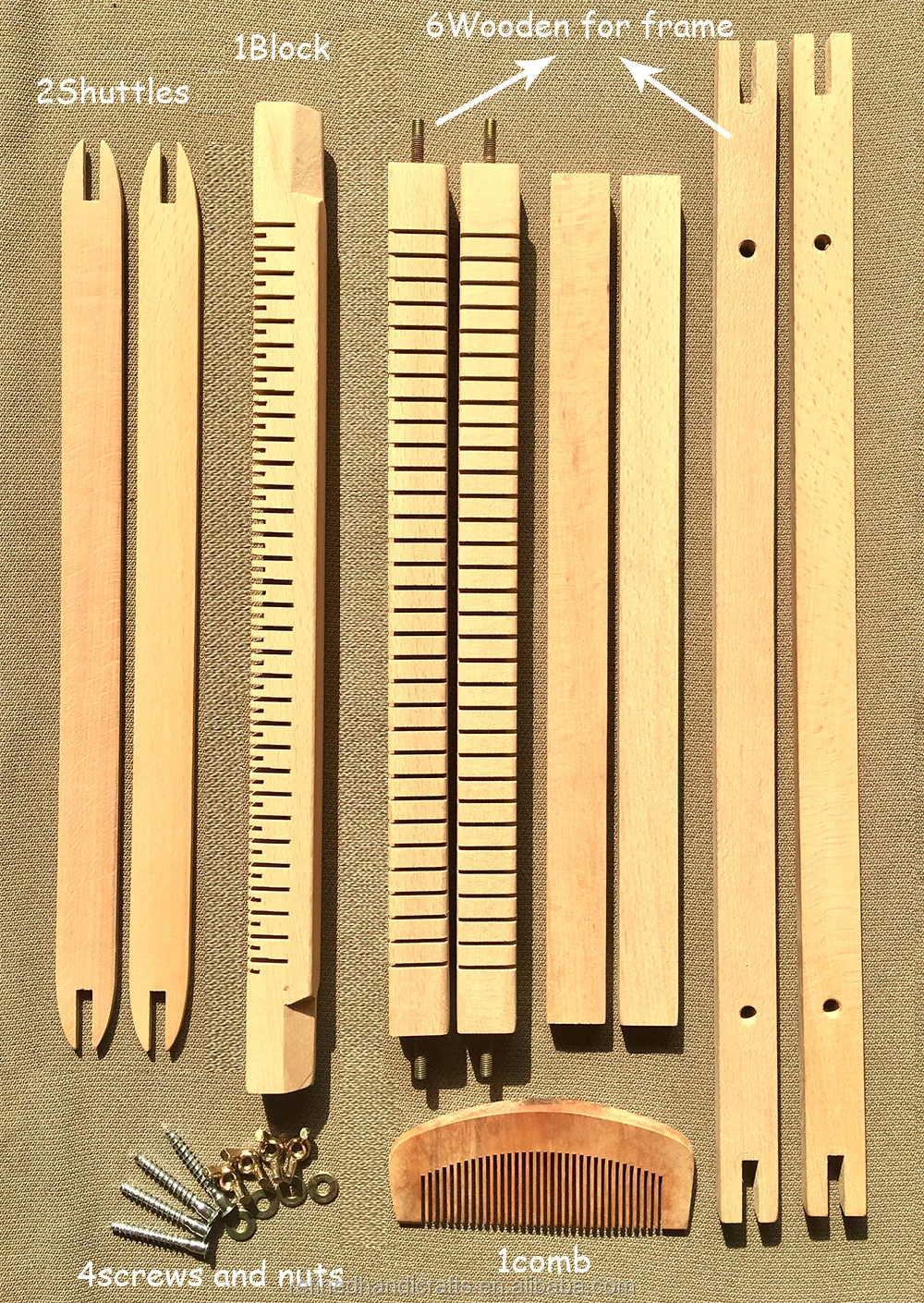 DIY Hobby Craft Wooden Weaving Loom Kit - Refined & Educational