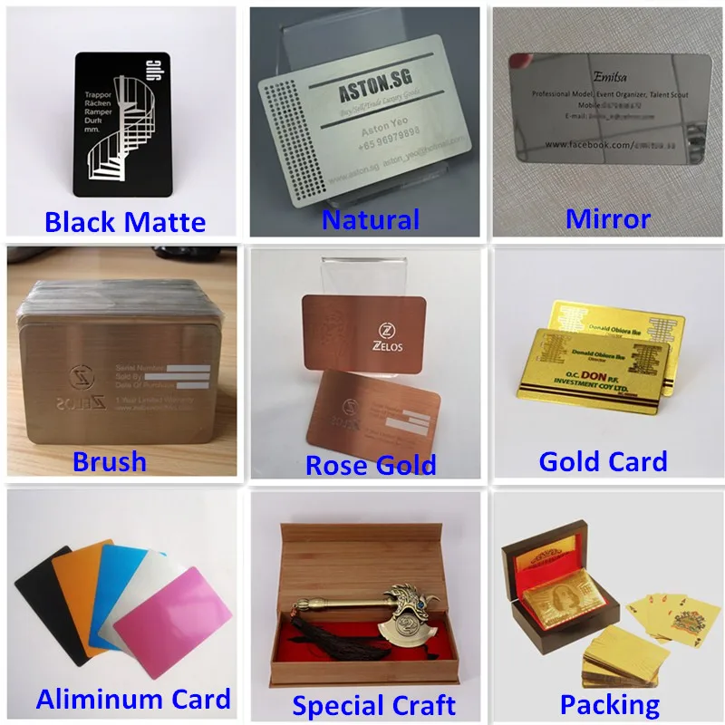 Stainless Steel VIP Membership Cards Customized Printing Gold Metal ...