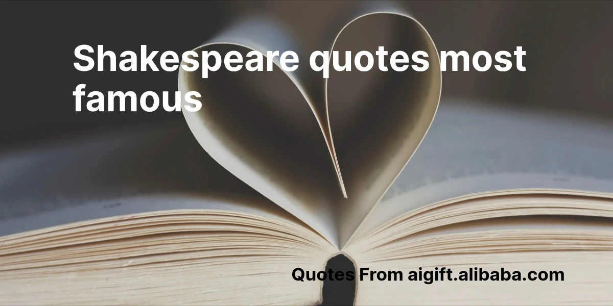 Most Famous Shakespeare Quotes Ever Written