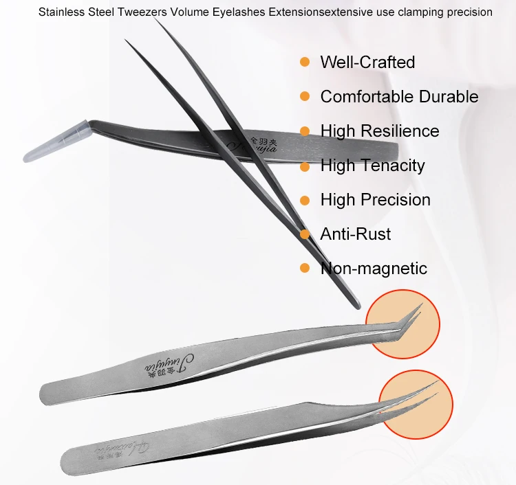 Volume Tweezers Private Label Pince Nipper Tweezers Eyelash Extension ...